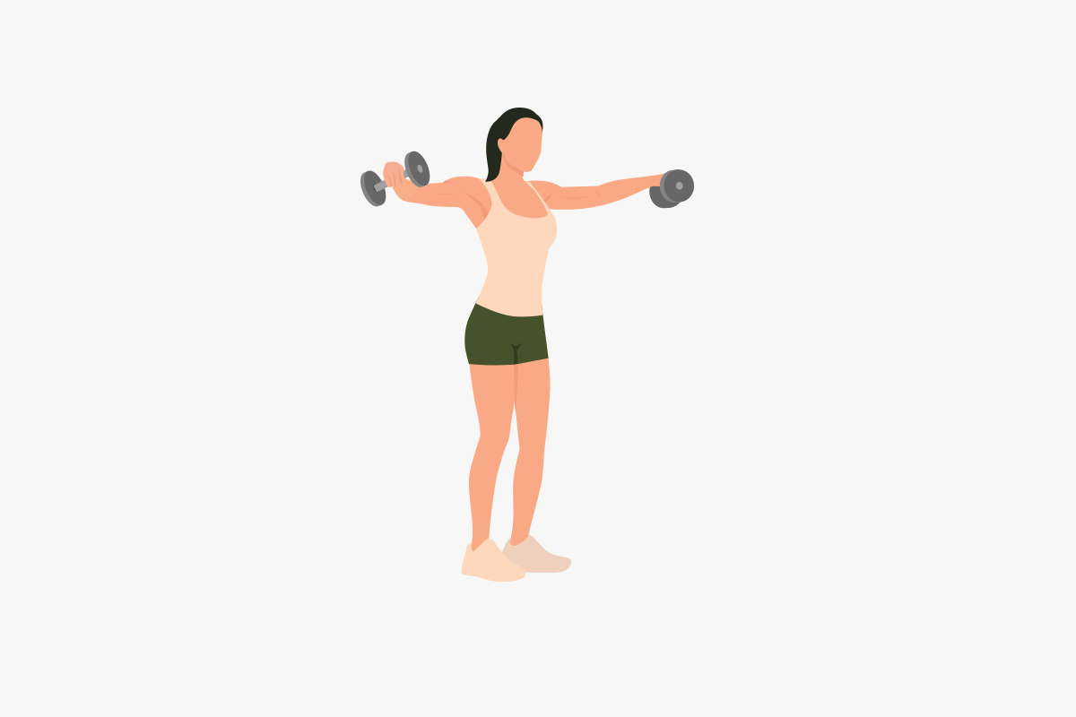 How to Do a Dumbbell Lateral Raise | Illustrated Exercise Guide